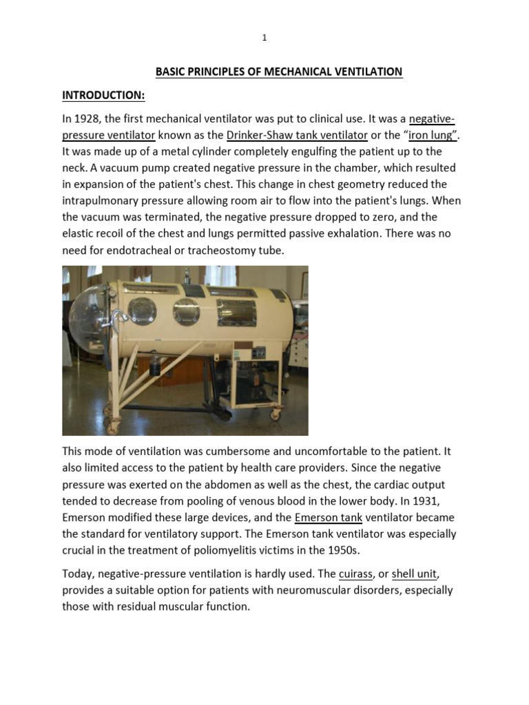 Basic Principles of Mechanical Ventilation For MBCHB5 | PDF ...