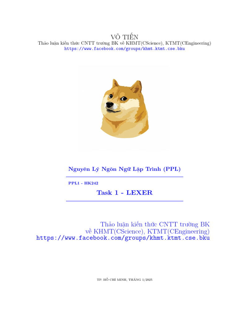 Võ Tiến: Task 1 - LEXER | PDF