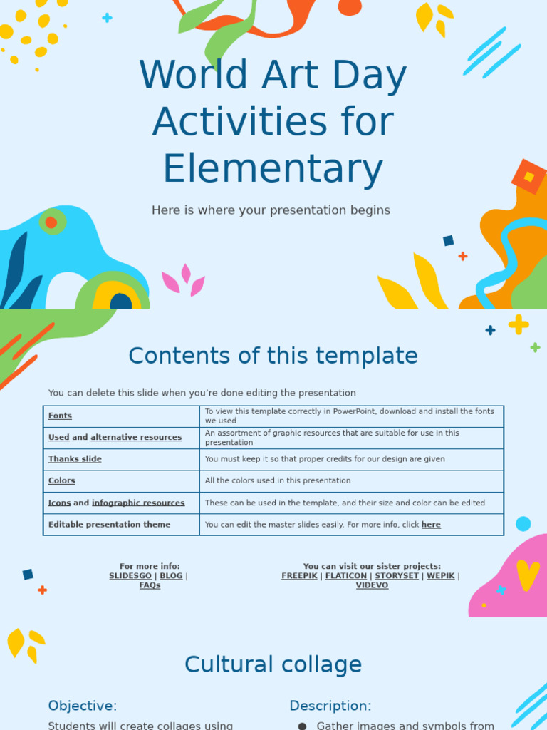 World Art Day Activities for Kids | PDF | Calligraphy | Paintings