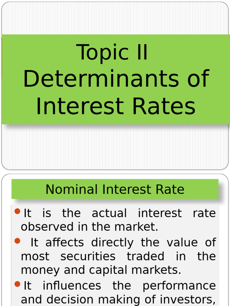 Module 2 Determinants of Interest Rates Brigham Saunders | PDF ...