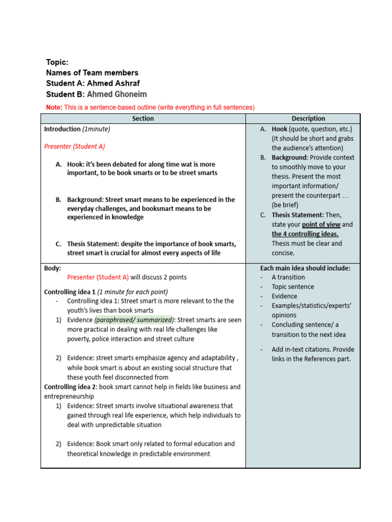 Ahmed Mohamed 20100872 - Copy of Debate Outline Template | PDF ...