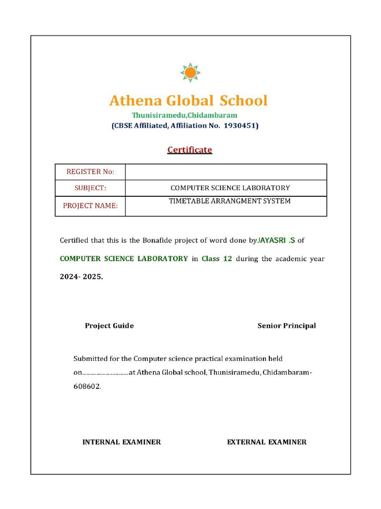 Computer Science Project | PDF