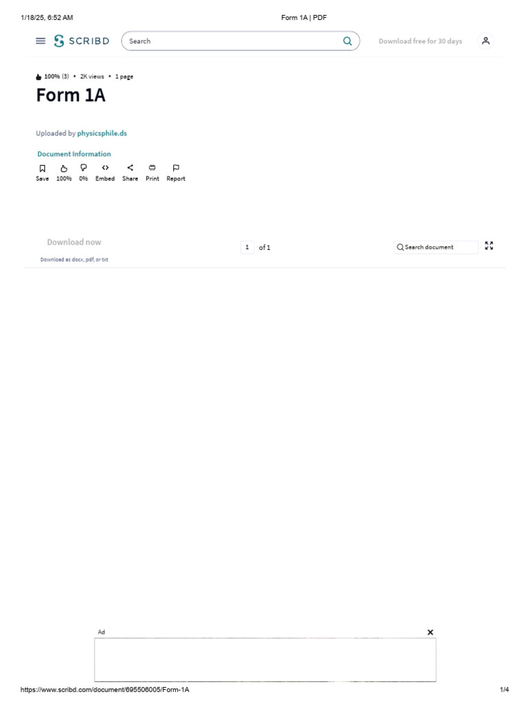 Form 1A - PDF | PDF