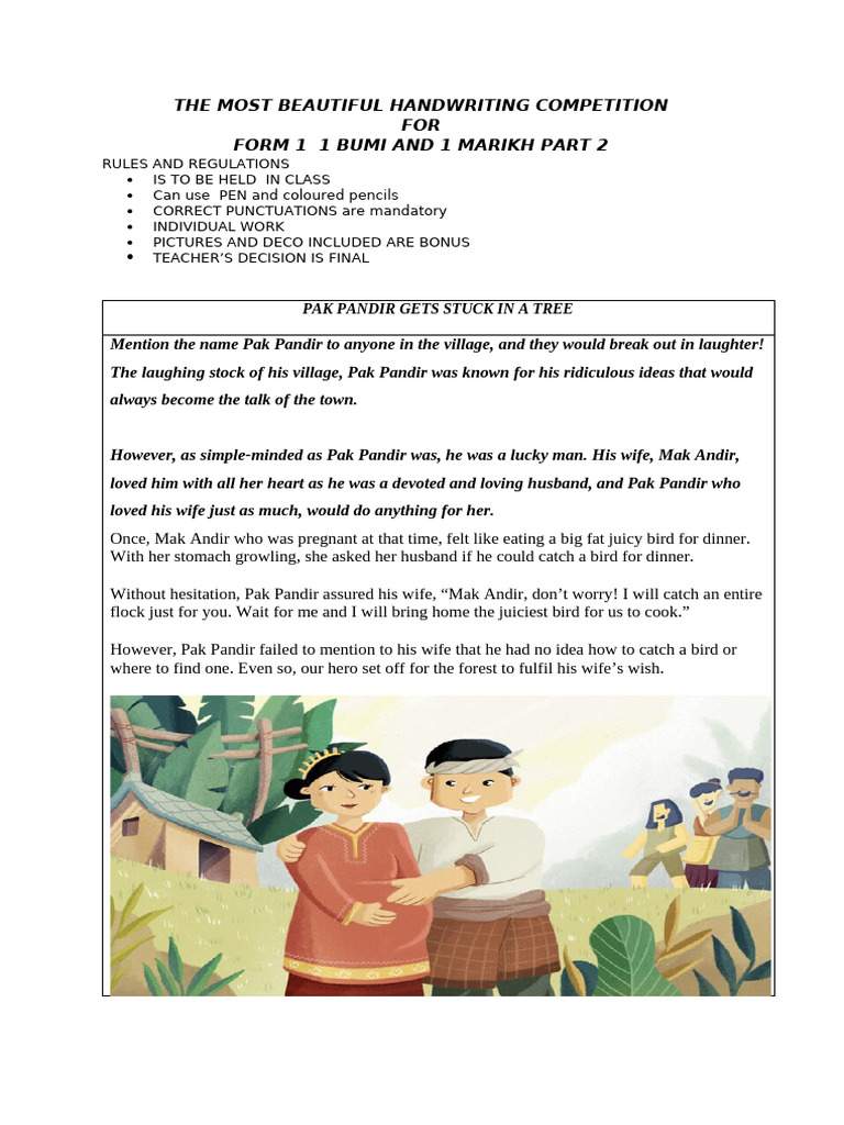 The Most Beautiful Handwriting Competition 2 | PDF