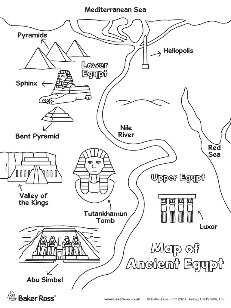 Ancient Egypt Landmarks Map | PDF