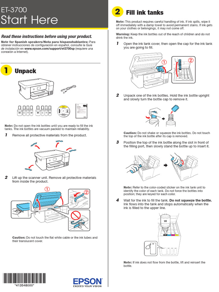 ET-3700 Installation Guide | PDF | Printer (Computing) | Icon (Computing)