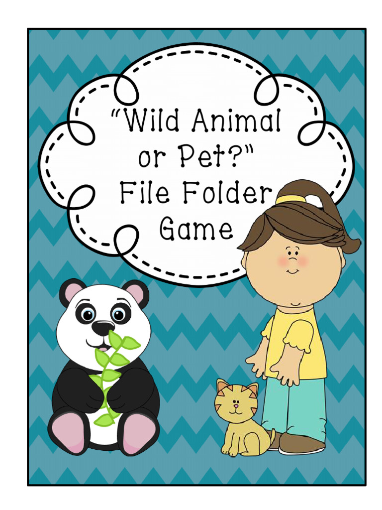 Wild Animalor Pet File Folder Gameand Worksheet | PDF