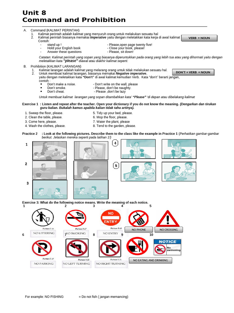 COMMAND-PROHIBITION | PDF | Language Families | Linguistics