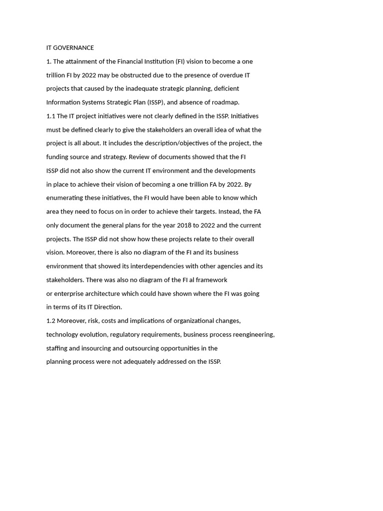 Sample IT Audit Finding | PDF