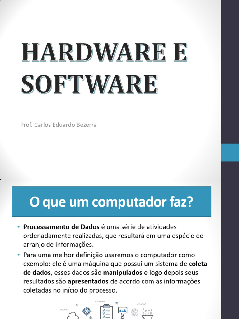 Aula 2 - Hardware e Software | PDF | Programas | Hardware de computador