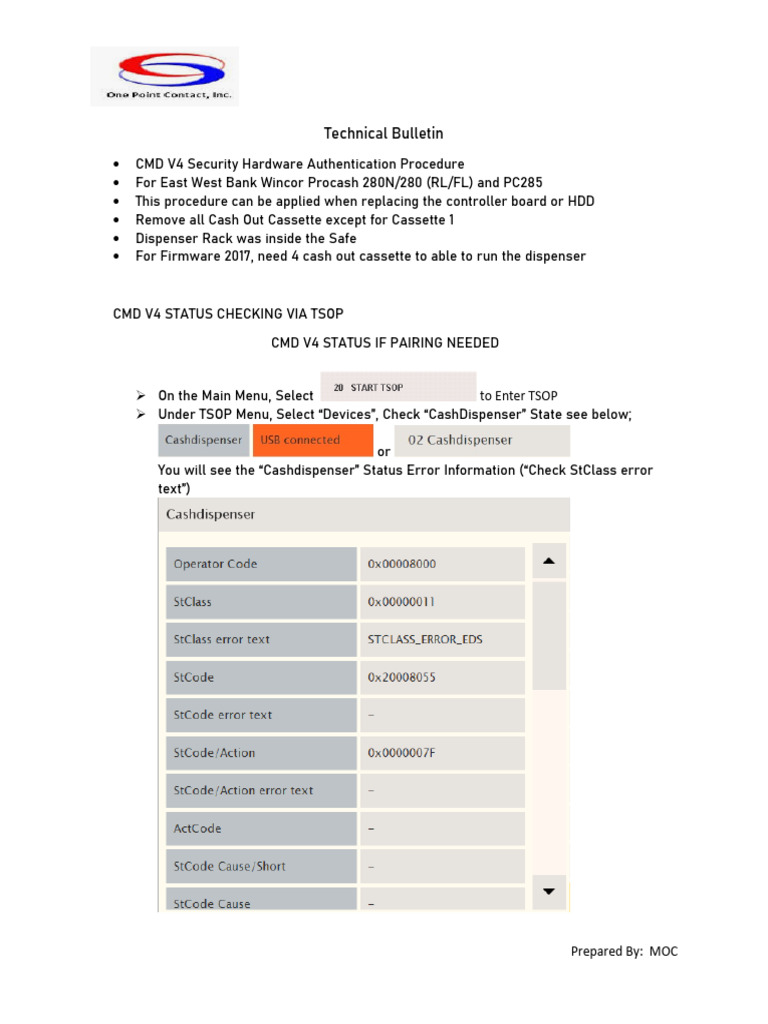 Technical Bulletin - CMDV4 Security Pairing | PDF | System Software | Computer Engineering