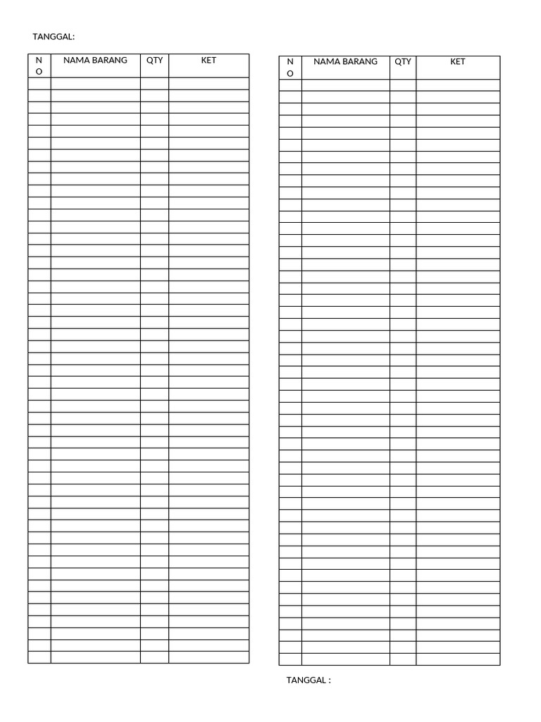 Form Pengambilan Barang | PDF