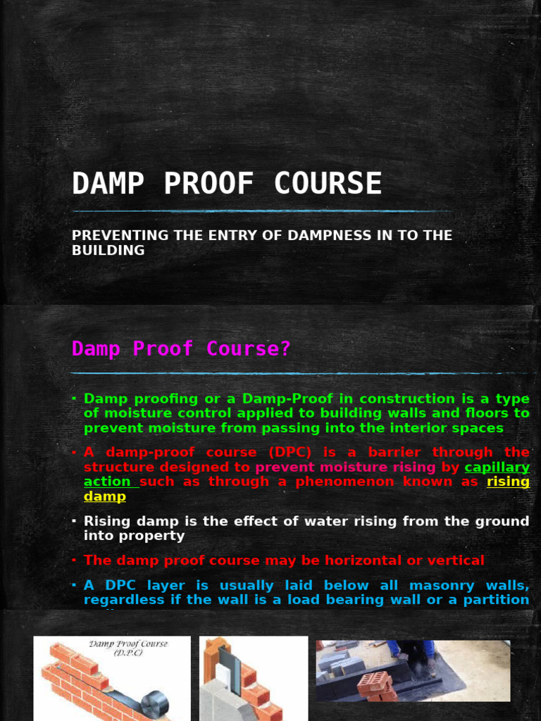 Damp Proof Course | PDF | Concrete | Mortar (Masonry)
