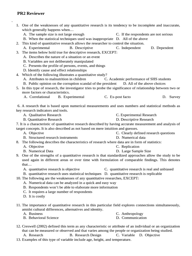 PR2-REVIEWER-1st-rev | PDF | Quantitative Research | Theory