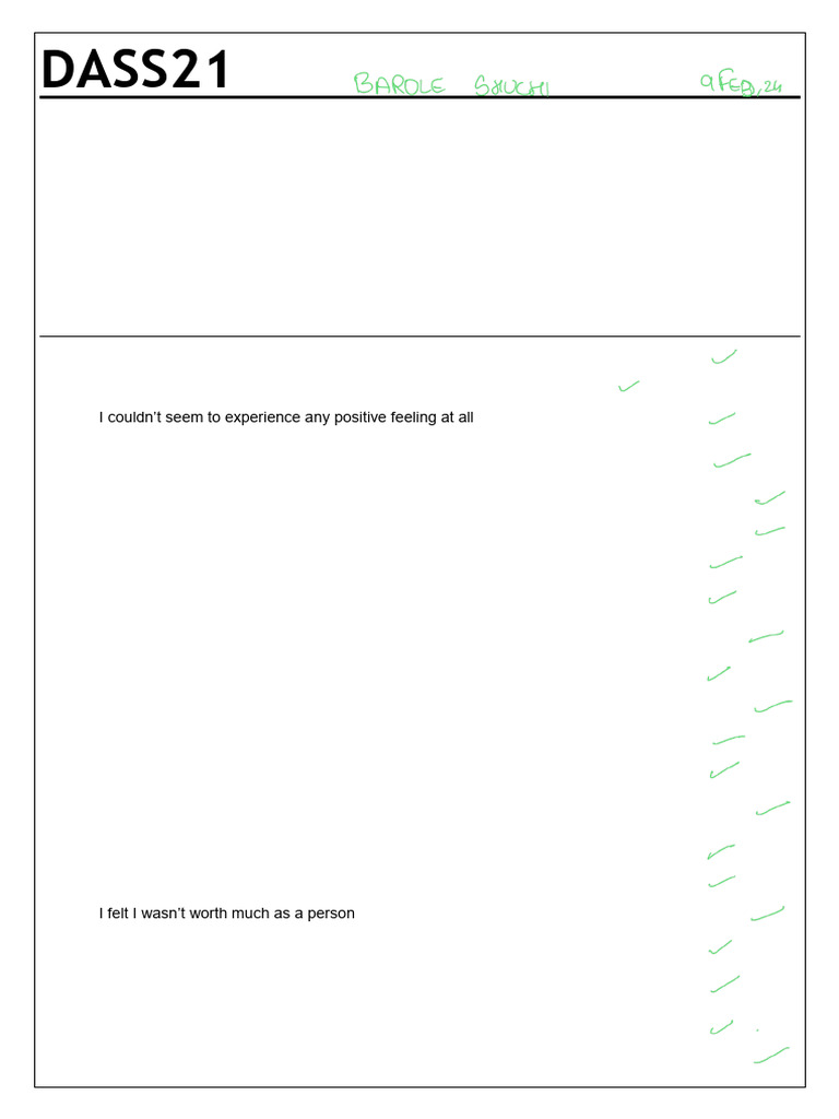 DASS-21 (25) | PDF | Anxiety | Major Depressive Disorder