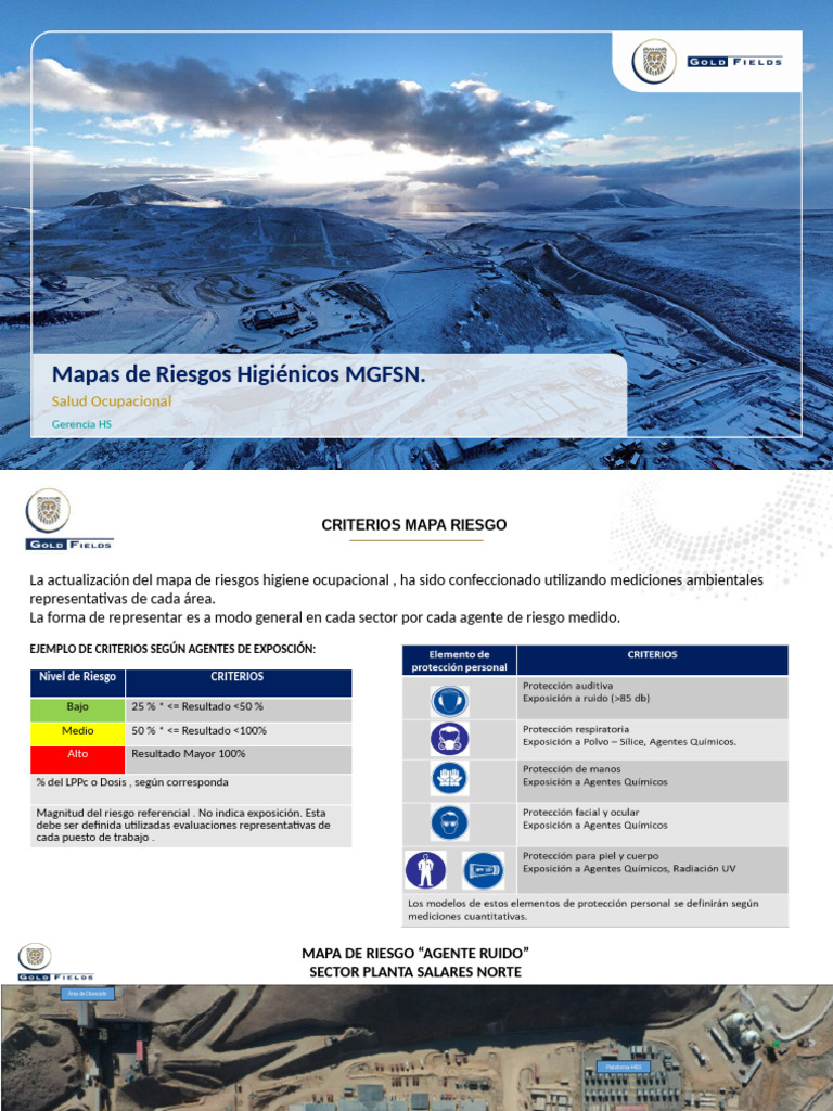 Mapas de Riesgos Higienicos 2024 - 2025 MGFSN Versión Final V1 | PDF | Cianuro | Lima (Material)