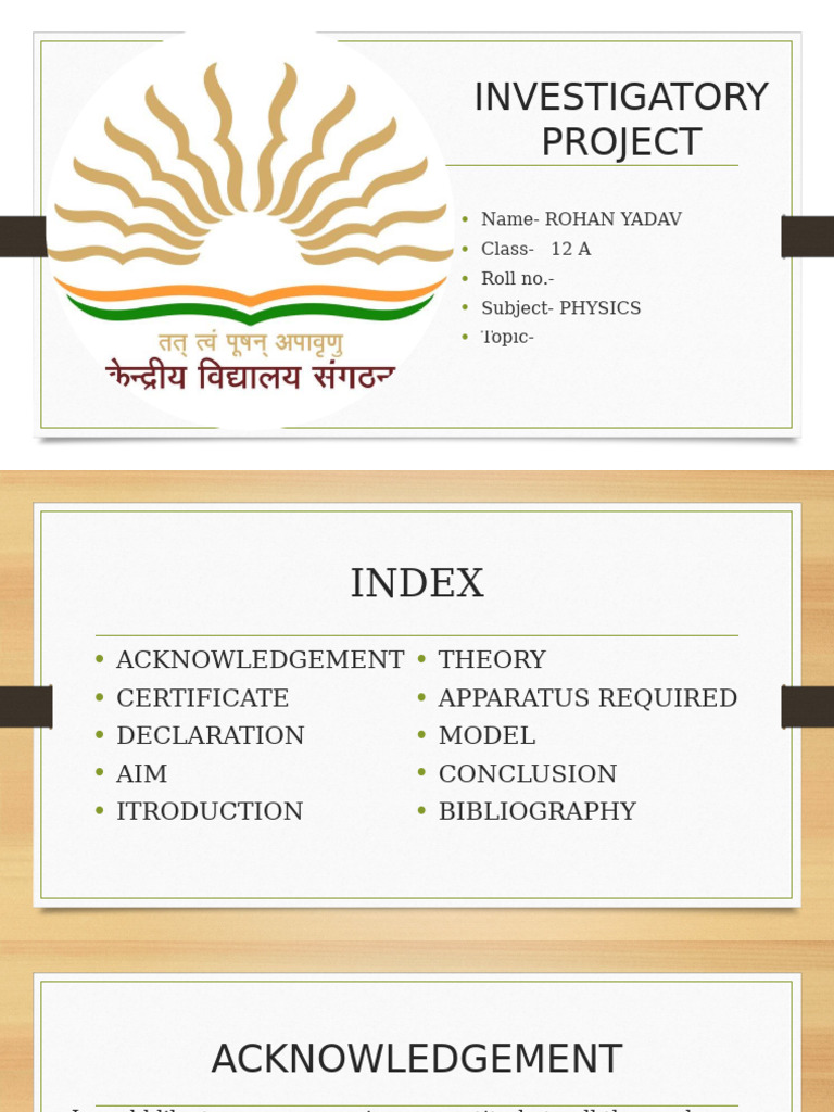 Physics Investigatory Project | PDF | Diffraction | Wavelength