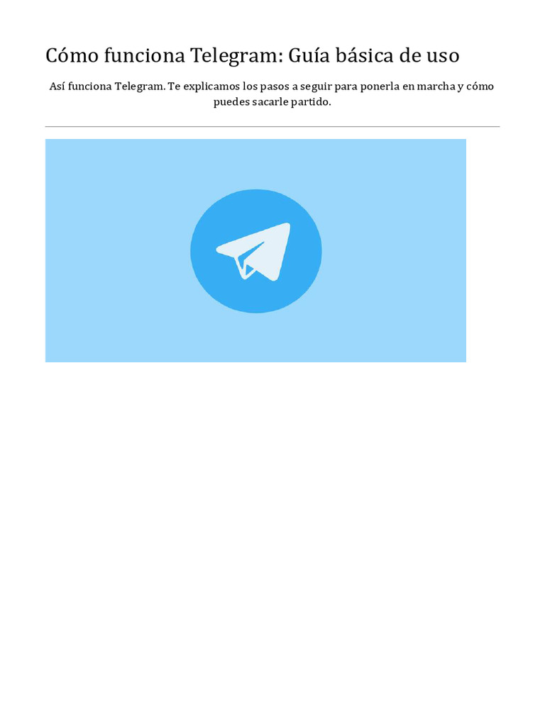 Cómo Funciona Telegram | PDF | Chat en linea | Aplicación movil