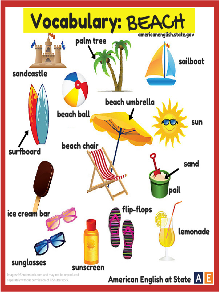 Vocab - Beach | PDF