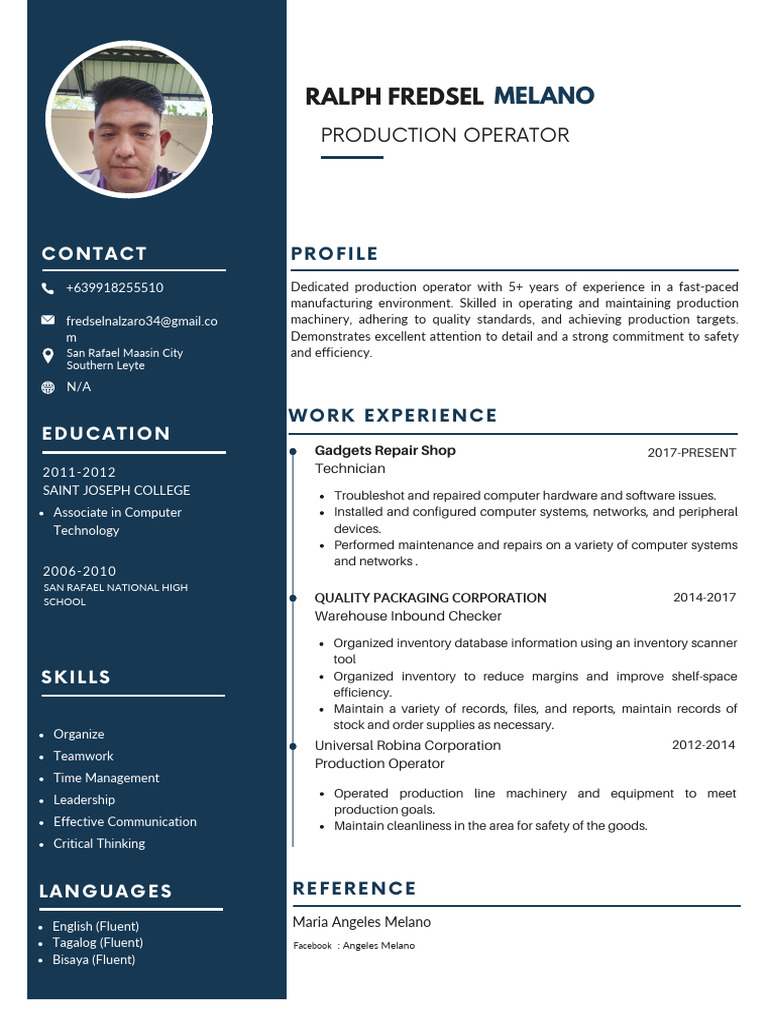 Blue Simple Professional CV Resume | PDF | Computing