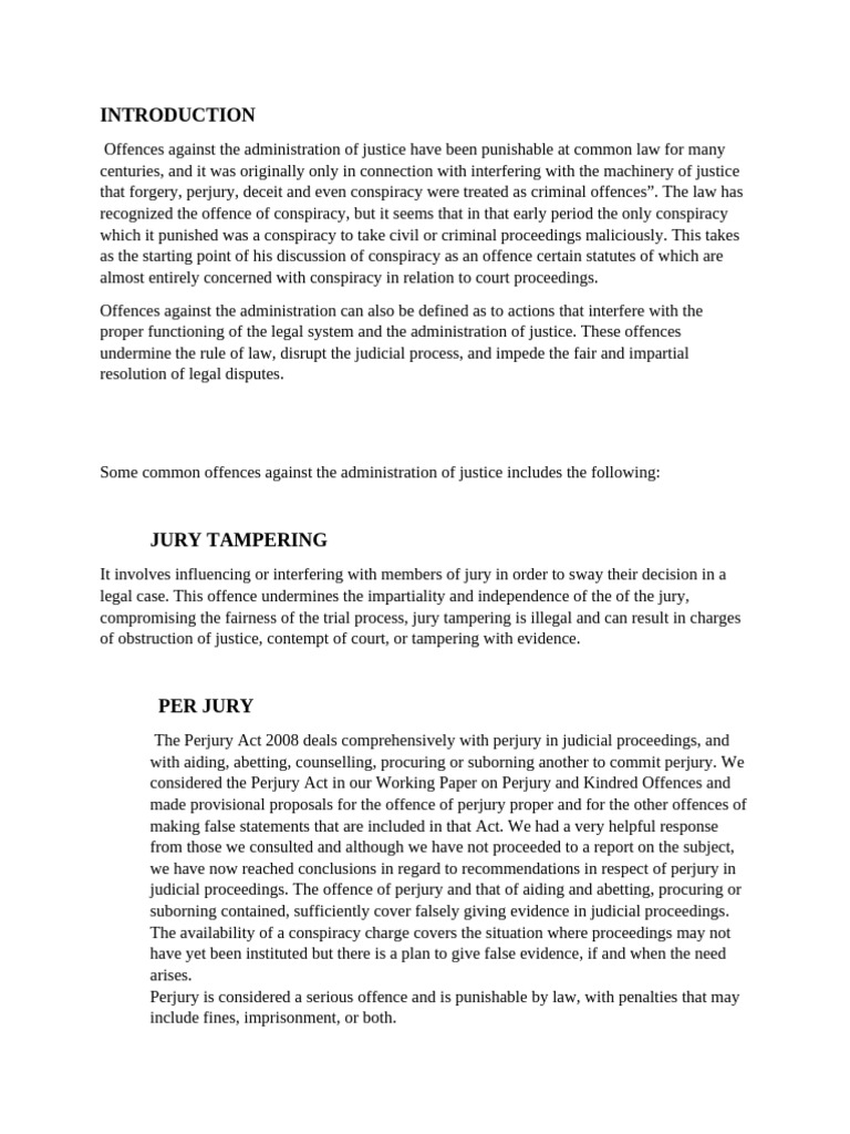 Criminal Law | PDF | Perjury | Contempt Of Court