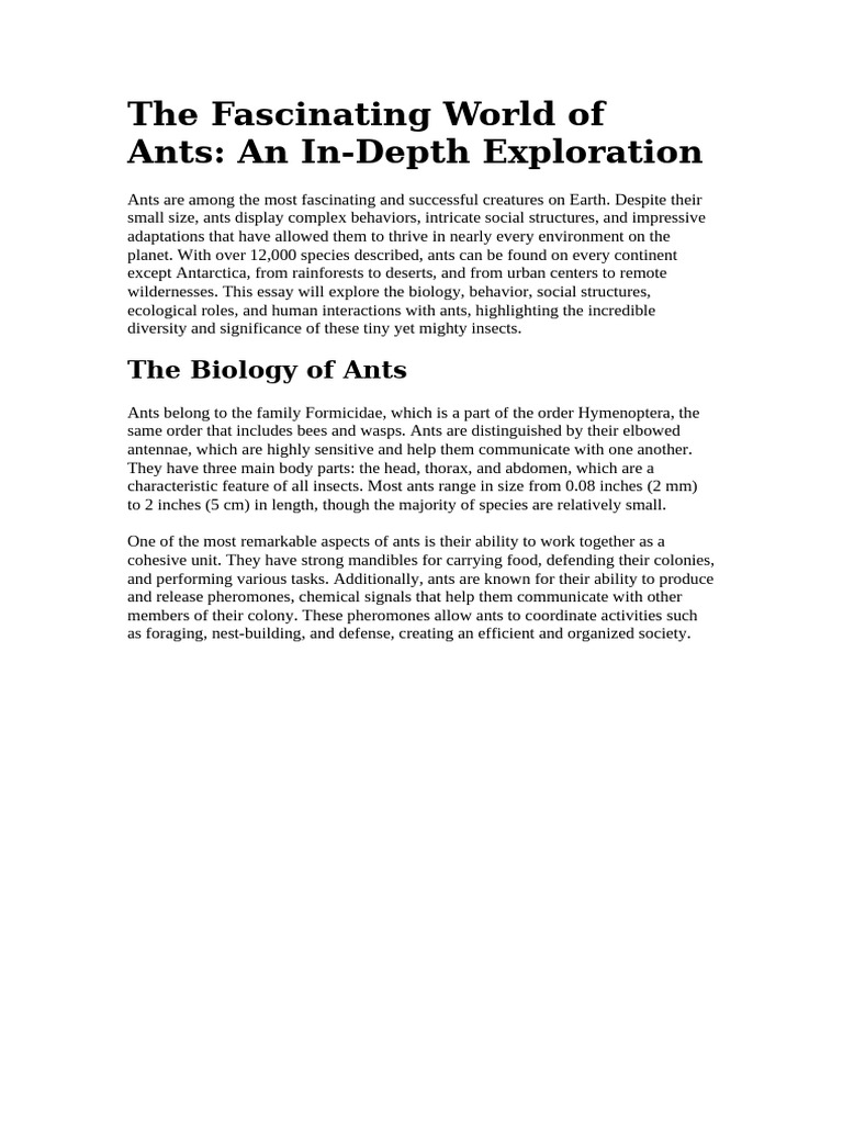 The Fascinating World of Ants - Part 1 | PDF