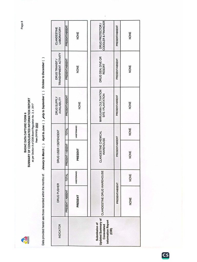 Badac Capture Form 6 | PDF