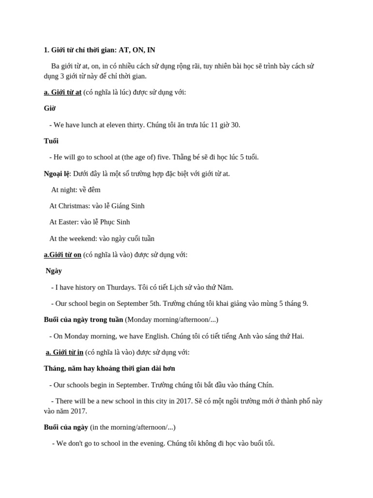 Ly Thuyet Va Bai Tap Gioi Tu in On at Chi Thoi Gian | PDF