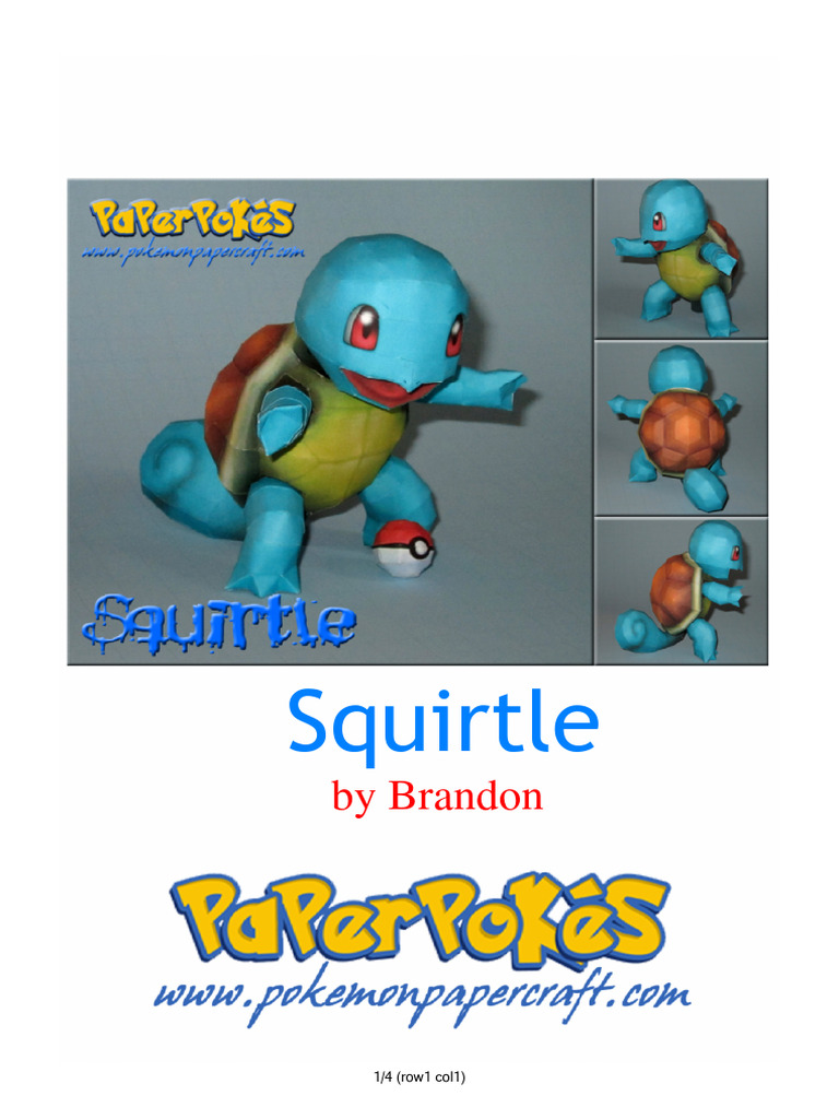 Squirtle A4 Small Shiny Lined | PDF
