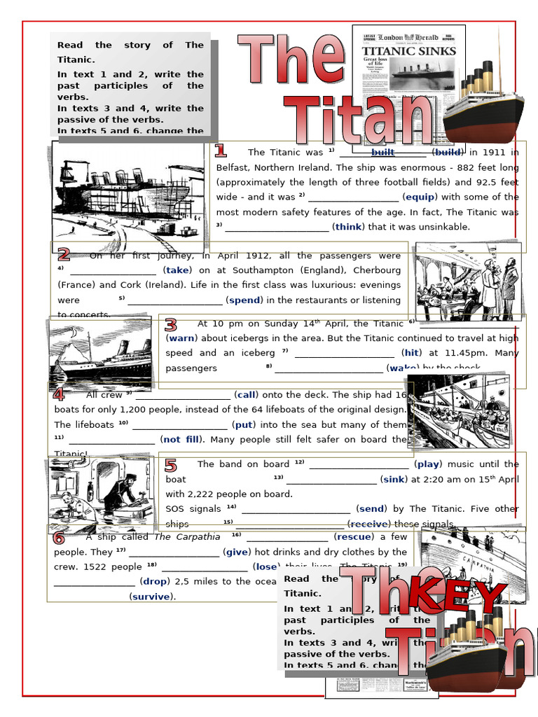 titanic passive voice | PDF | Water Transport | Ships