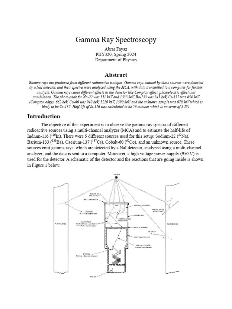 Experiment 4 | PDF | Radioactive Decay | Gamma Ray