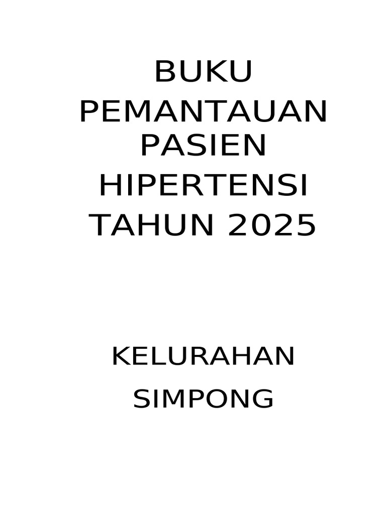 Kafer Buku Hipertensi Dan DM | PDF