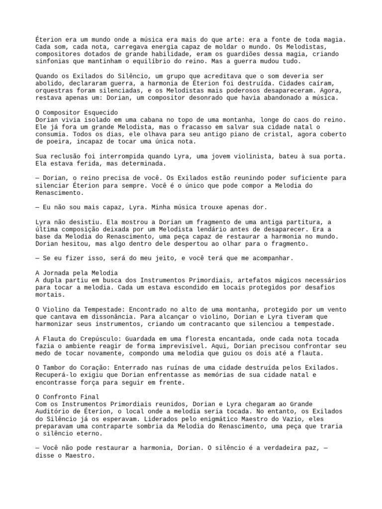 A Última Melodia de Éterion | PDF | Renascimento