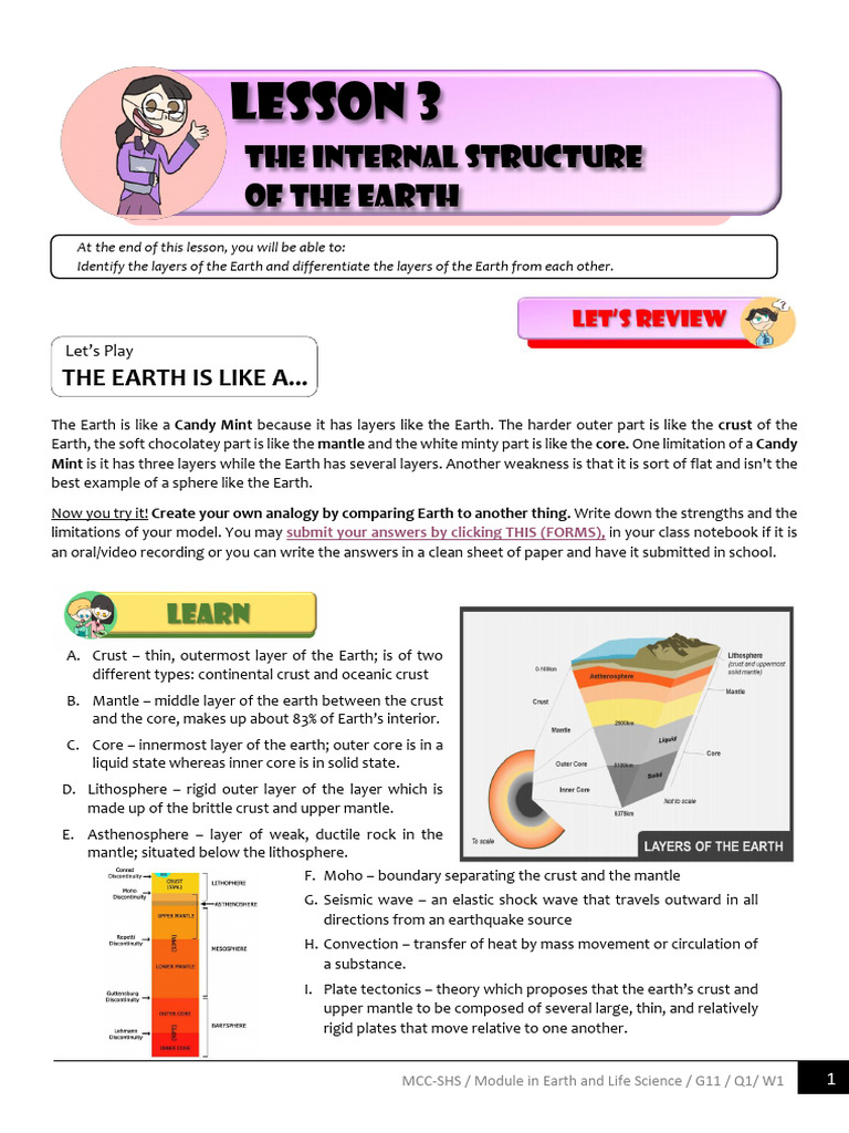 Lesson 3 - Earth and Life Science - G11 | PDF | Nature | Geology