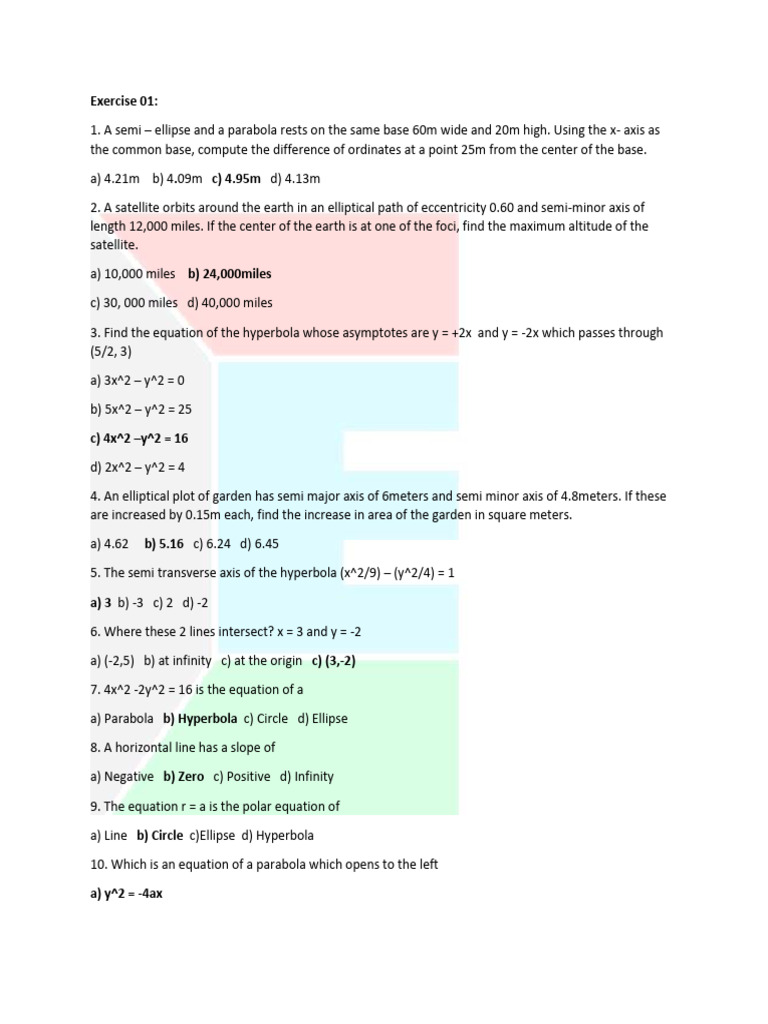 CE601 - Exercise s01 | PDF | Ellipse | Euclidean Plane Geometry