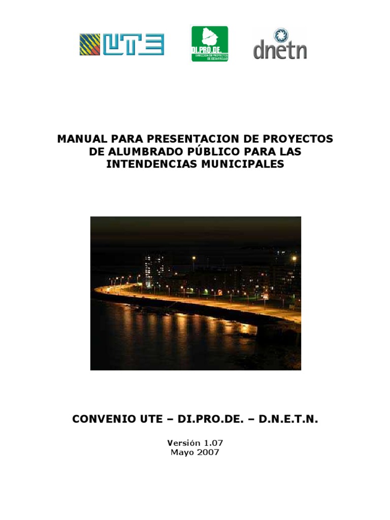 Manual de Proyectos de Alumbrado Publico | PDF | Vatio | Conservación de energía