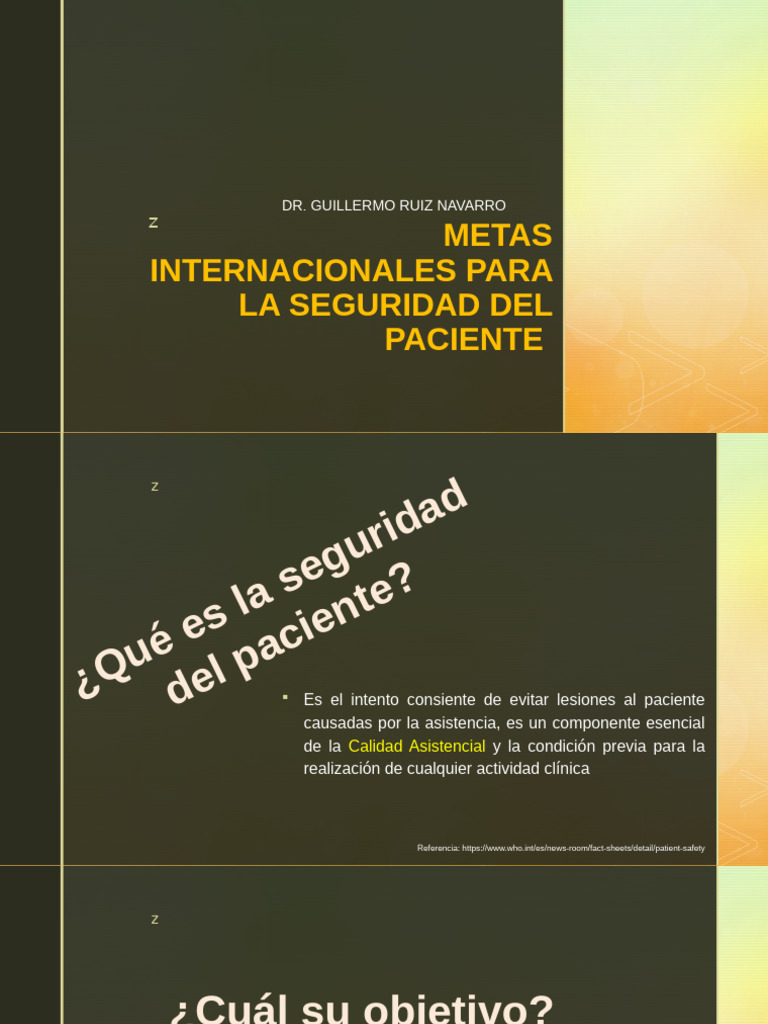 3. METAS INTERNACIONALES PARA LA SEGURIDAD DEL PACIENTE_123536 | PDF ...