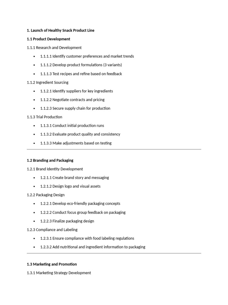 Healthy Snack Product Pdf