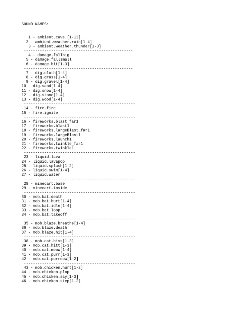 Minecraft Playsound Command (2) | PDF