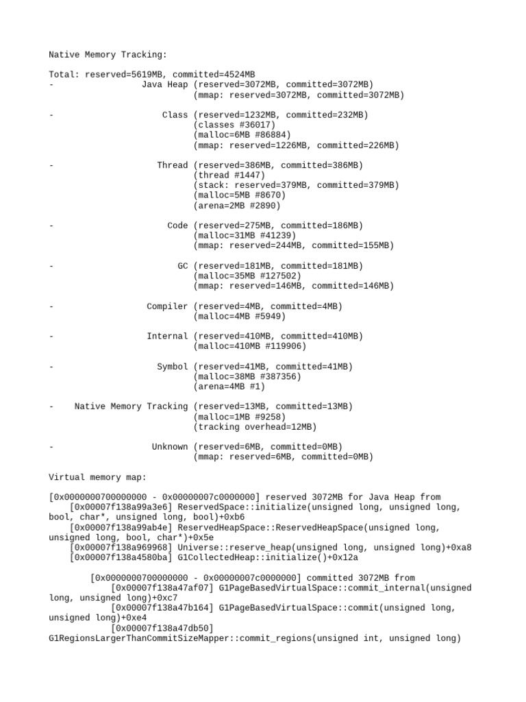 Java Native Memory Tracking Overview | PDF | Software | Computer Engineering