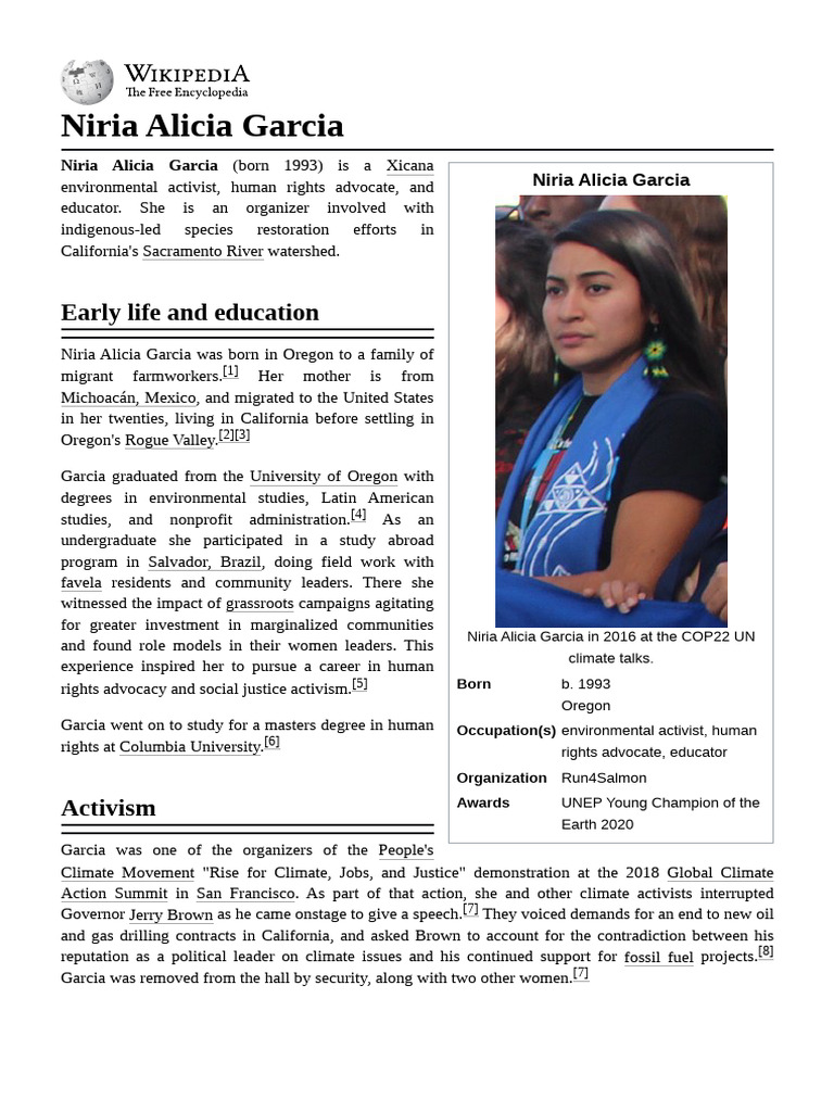 Niria Alicia Garcia Pdf Natural Environment