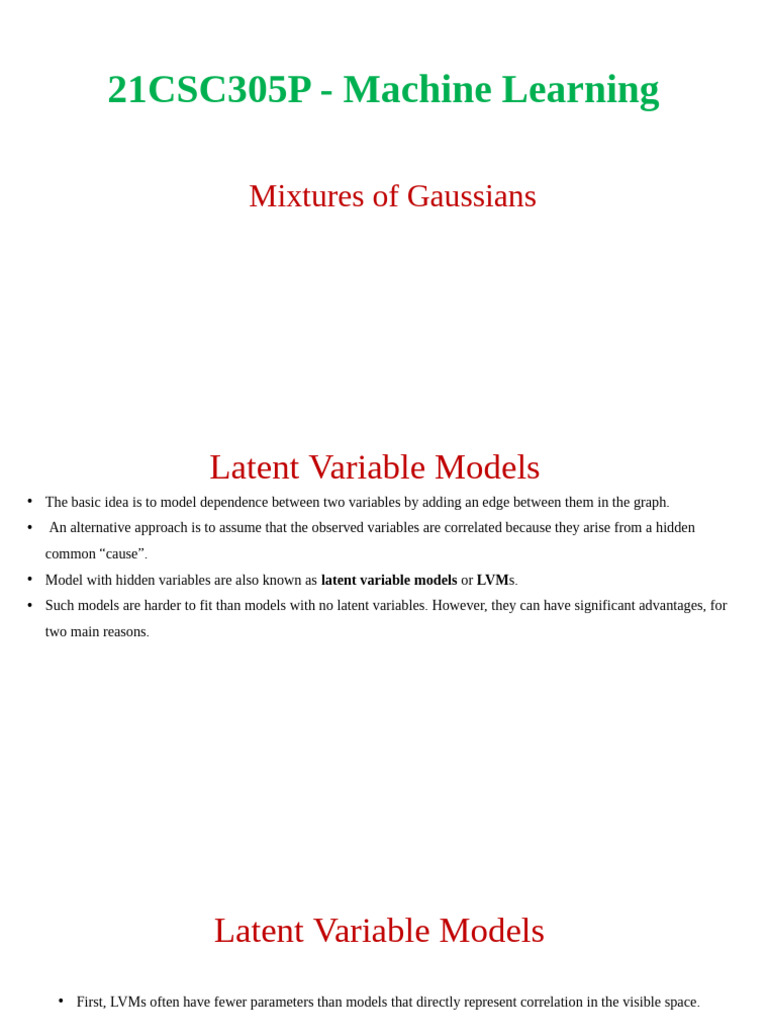 Mixtures of Gaussian | PDF | Normal Distribution | Probability Theory