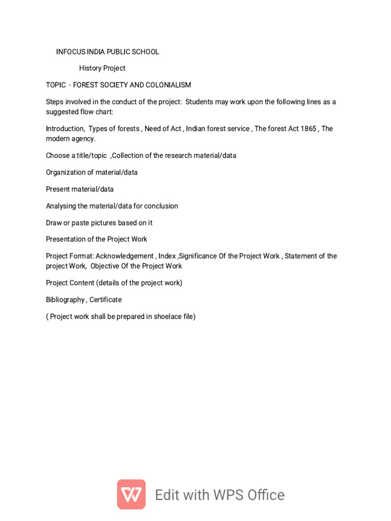 HISTORY Project Class 9 (2024-25) | PDF