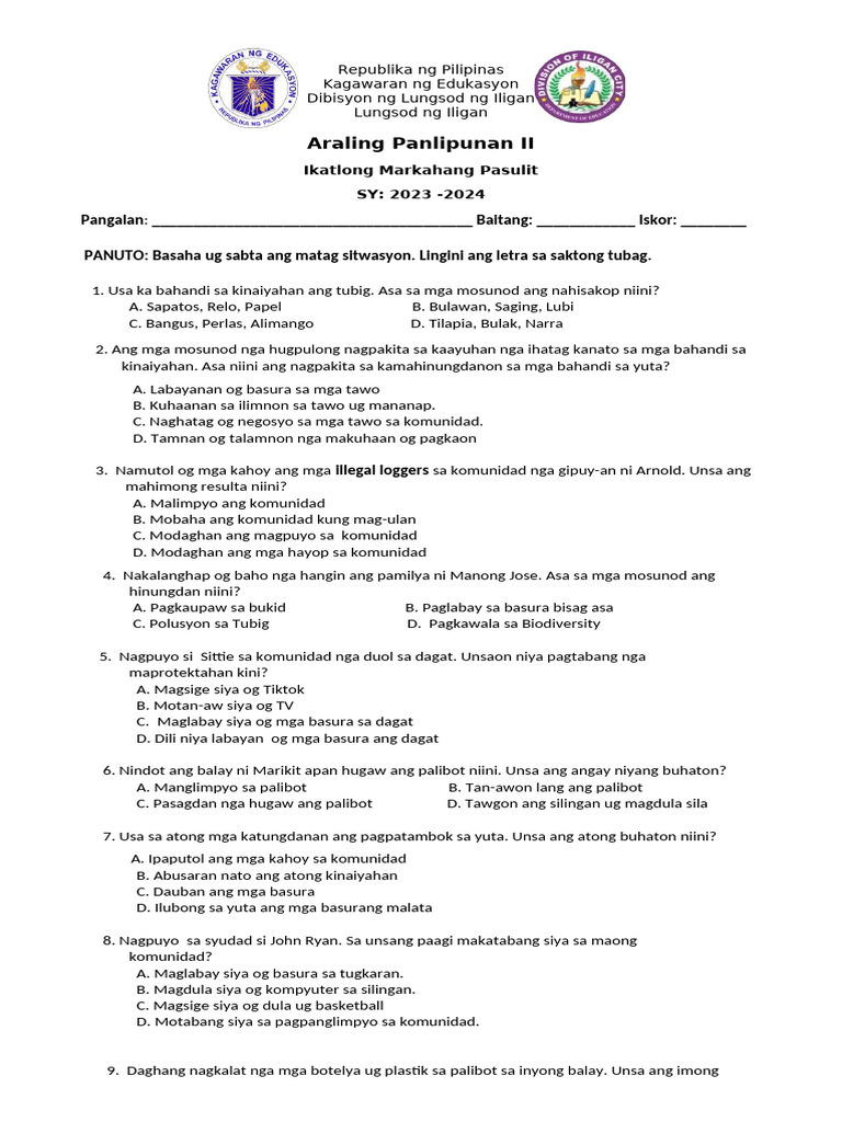 AP Grade 2 Questions | PDF