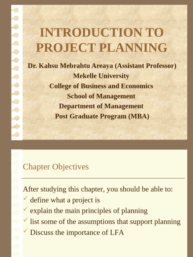 Chapter 1 Introduction to Project Planning-1 | PDF | Planning | Business