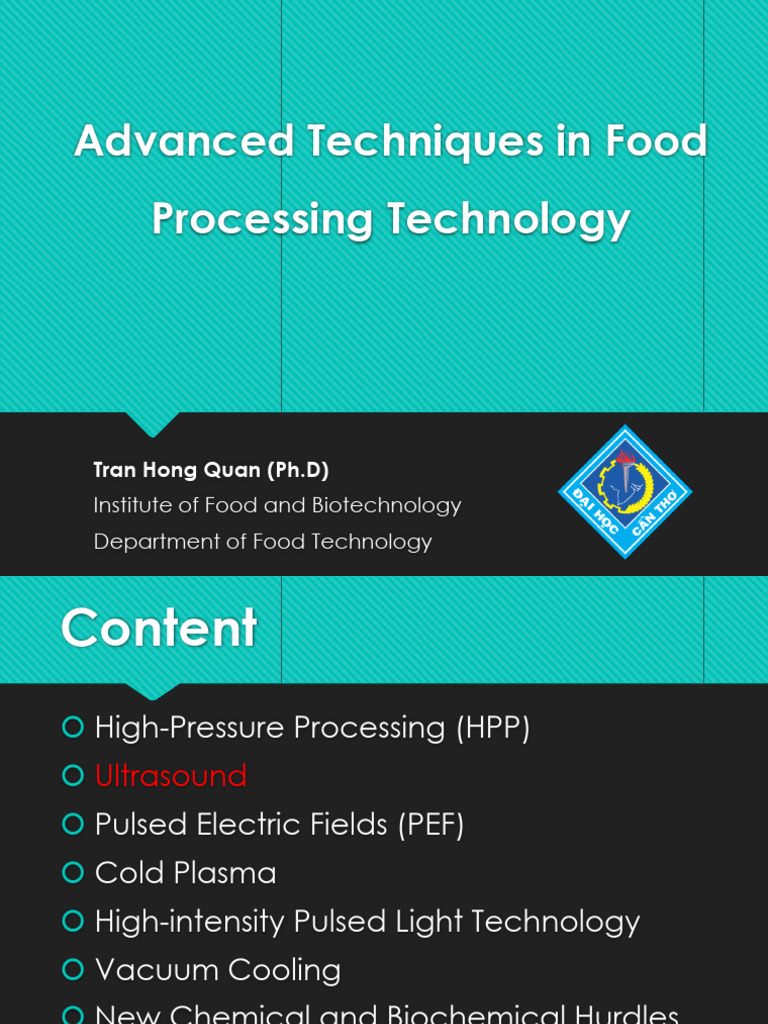 Ultrasound Applications in Food Technology | PDF | Nucleation | Emulsion