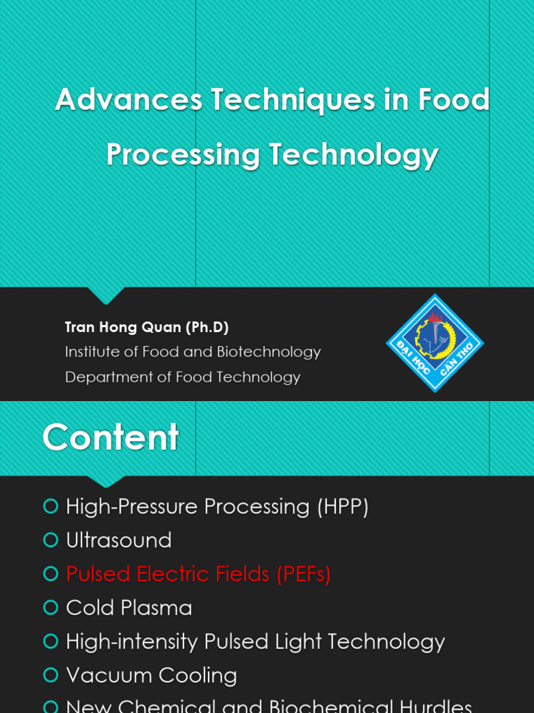 Handout-For-Advanced Techniques in Food Processing - Pulse Electric Field | PDF | Membrane ...