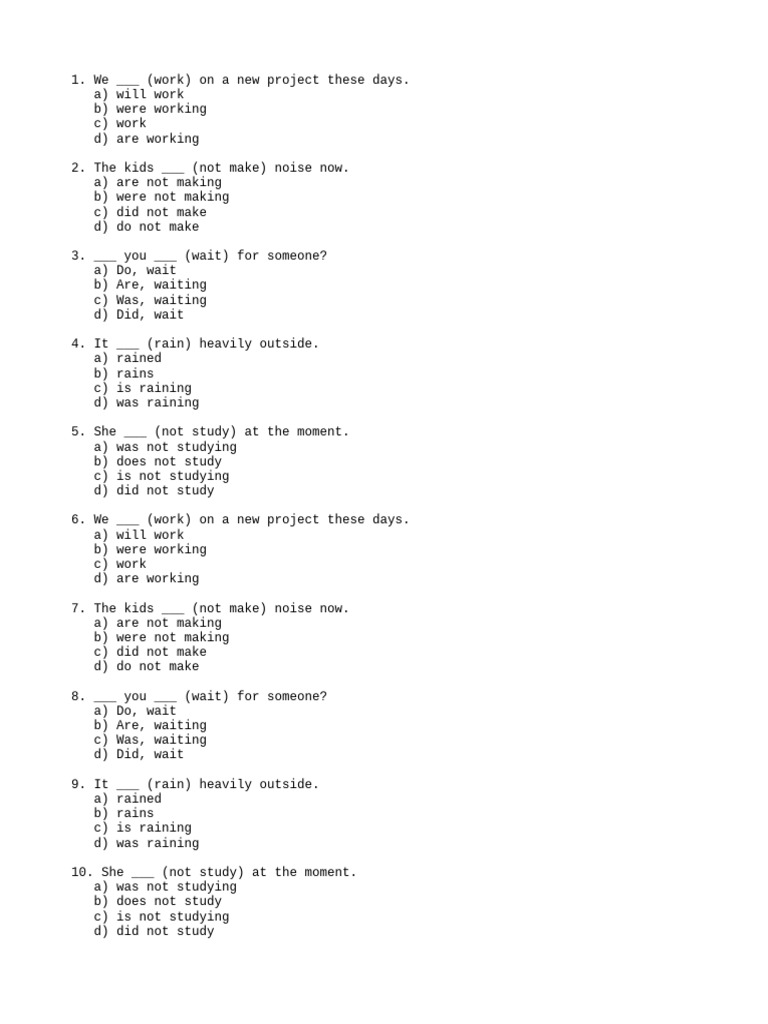 English Grammar Test 200 Questions Full | PDF