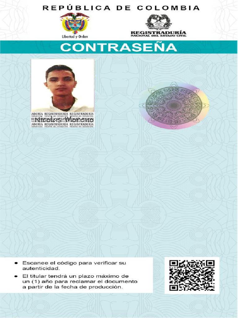 Comprobante de documento NICOLAS MORENO | PDF