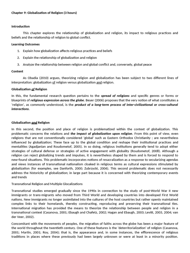 GEC-8-The-Contemporary-World-Chapter-9 (2) | PDF | Jihadism | Osama Bin Laden